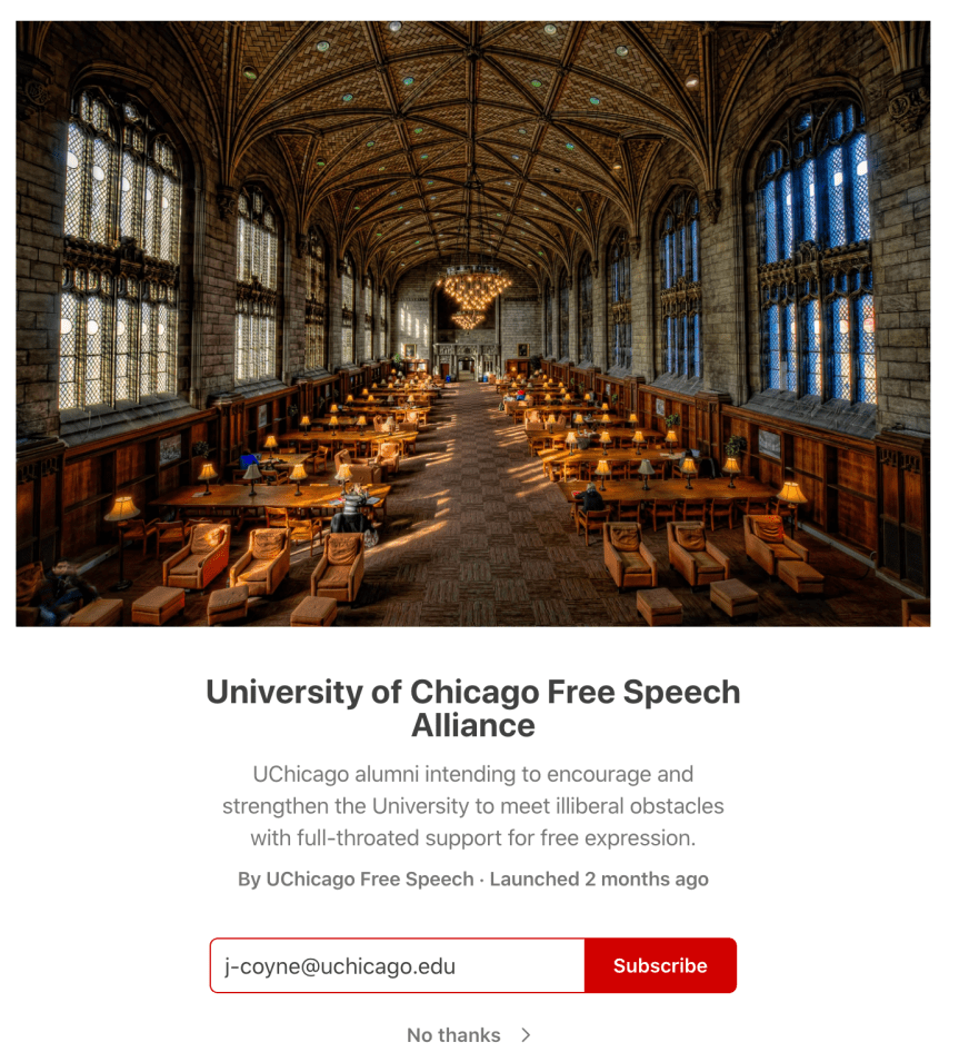 A University of Chicago Free Speech Alliance – Why Evolution Is True