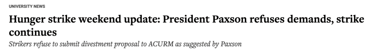 Fast unto death!: Brown University students on hunger strike, President ...