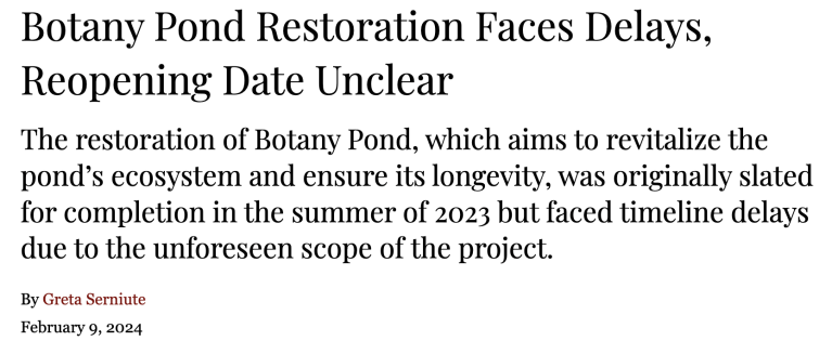 Botany Pond opening on hold once again – Why Evolution Is True