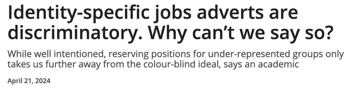 Blatant discrimination in Canadian ads for academic jobs – Why ...