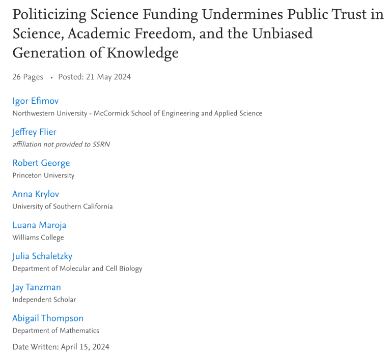 More ideology in science: DEI infects the process for handing out ...