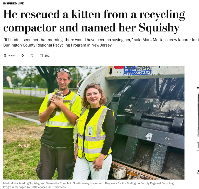 Caturday felid trifecta: Cat named Squishy rescued from trash compacter ...