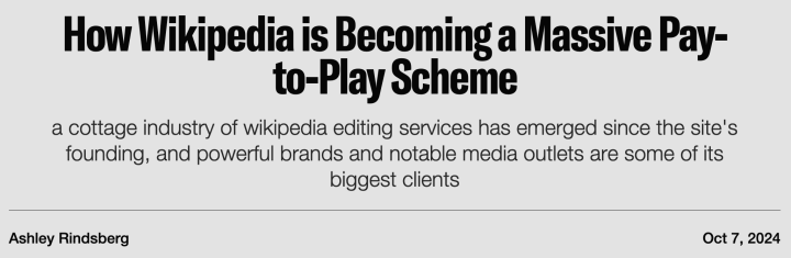 Companies charge money to change your Wikipedia page – Why Evolution Is ...