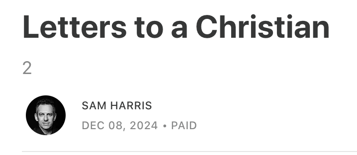Sam Harris is still explaining why religion is bad – Why Evolution Is True