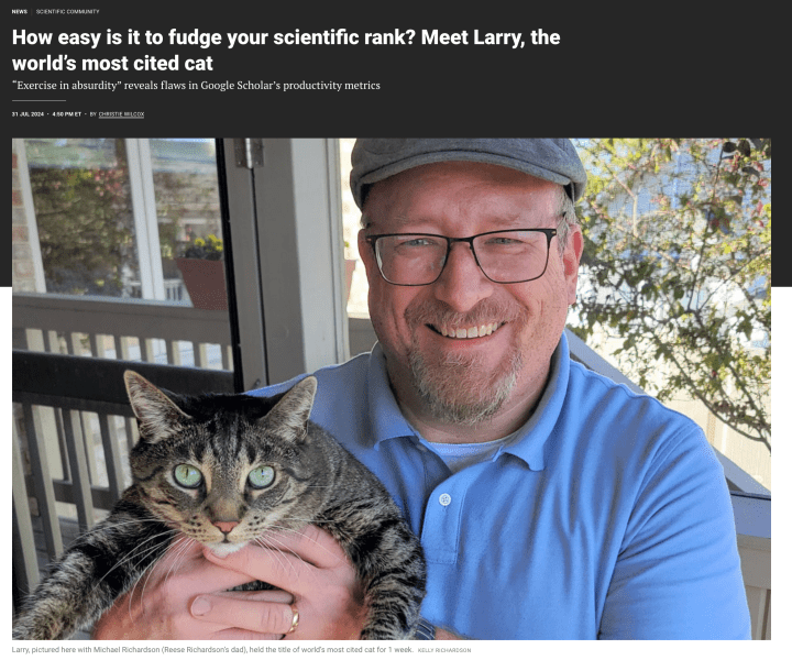 Caturday felid trifecta: The world’s most cited cat; Russian cat rescue ...